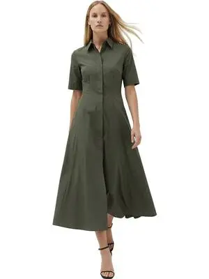 EXQUISE Rylie Midi Dress - Khaki