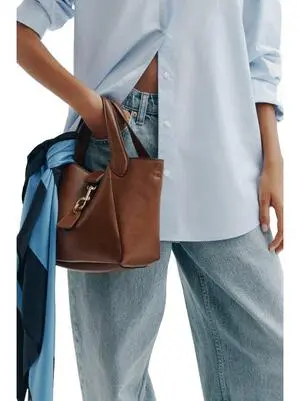H&M Crossbody Bag With Carabiner Hook Closure - Brown