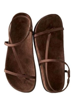 HAVEN WELL WITHIN Satin Strappy Wrap Around Sandals - Chocolate Chip