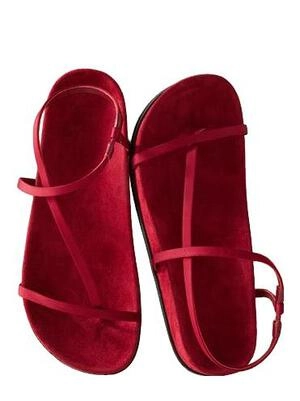 HAVEN WELL WITHIN Satin Strappy Wrap Around Sandals - Syrah