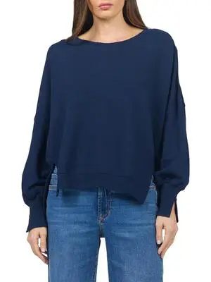 DEAR JOHN Trenton Oversized Sweatshirt - Black Iris