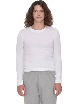 EVERYBODY.WORLD Everybody.World Rib Long Sleeve T-Shirt White