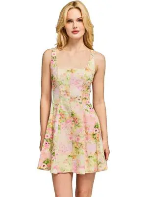 Generation Love Courtney Floral Mini Dress - Rose Cloud