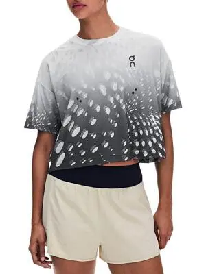 On Performance Volt-t Graphic Cropped T-shirt - Espresso