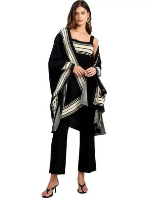 Trina Turk Villas Poncho - Black
