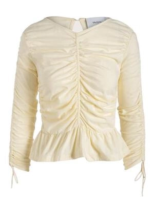 MERLETTE Merlette Arena Ruched Peplum Top With Drawcord Sleeves