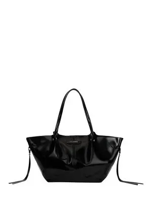 Karl Lagerfeld Karl Lagerfeld K/Pierced Medium Shiny Tote Bag Black/gold