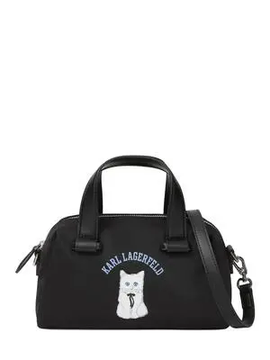 Karl Lagerfeld Ikon Choupette Small Satchel Bag - Black