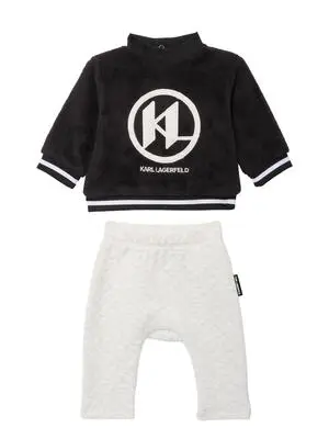 Karl Lagerfeld Baby Sweatshirt And Pants Set - Black/gray