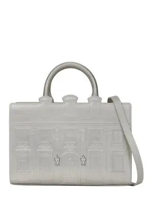 Karl Lagerfeld Rue St-guillaume Metallic Satchel Bag - Silver