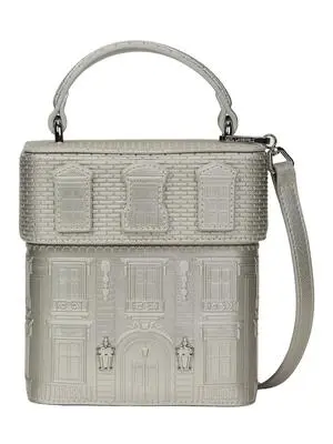 Karl Lagerfeld Rue St-guillaume Metallic Crossbody Bag - Silver