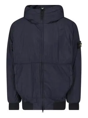 Stone Island Crinkle Reps Ny Bomber Jacket - Blue
