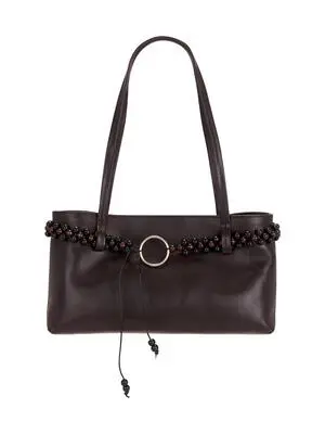 ST. AGNI Bead Belt Detail Bag - Coffee