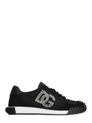 DOLCE & GABBANA Dolce & Gabbana DG Athletic Embellished Suede Sneakers