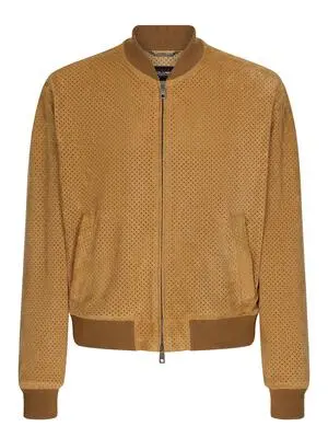 DOLCE & GABBANA Dolce & Gabbana Perforated Suede Bomber Jacket