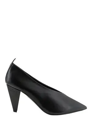 Loewe Origami Cubic Leather Pointed Toe Heels - Black