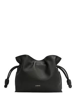 Loewe Flamenco Leather Clutch - Black