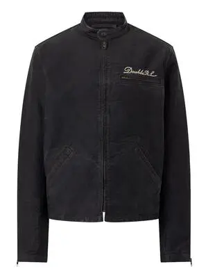 RALPH LAUREN RRL Logo Embroidered Cotton Corduroy Bomber Jacket