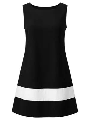 CONQUISTA Sleeveless A-line Mini Dress - Black