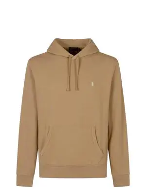 Polo Ralph Lauren Logo-embroidered Drawstring Hoodie - Beige