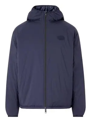 Burberry Logo-appliquéd Shell Hooded Jacket - Navy