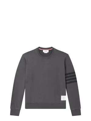 Thom Browne 4-bar Stripe Cotton Sweatshirt - Gray