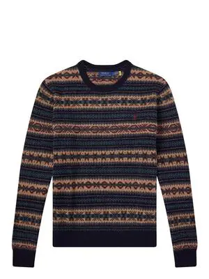 Polo Ralph Lauren Wool Fair Isle Pattern Sweater - Blue