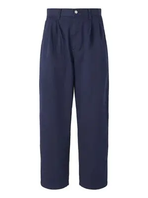 Carhartt Work In Progress Straight Leg Cotton Twill Trousers - Navy