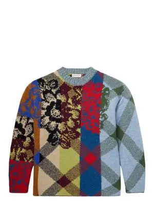 Dries Van Noten Patchwork Wool-blend Sweater - Multi