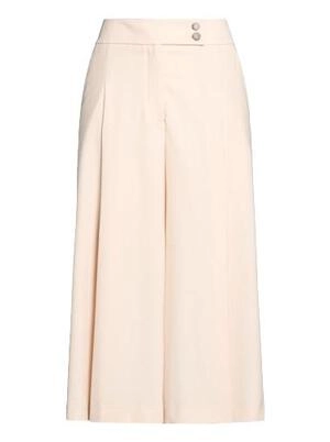 Peserico Light Virgin Wool And Elastane Wide-leg Cropped Pants - Pink