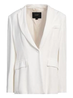 SEVENTY VENEZIA Single-breasted Viscose Blazer - White