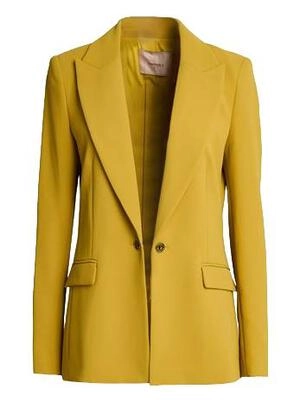 TWINSET Single-breasted Blazer In Polyester And Elastane - Yellow
