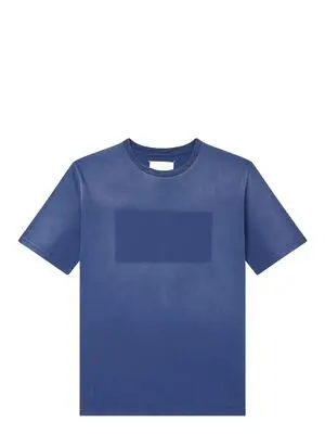 MAISON MARGIELA Printed Cotton-jersey T-shirt - Navy