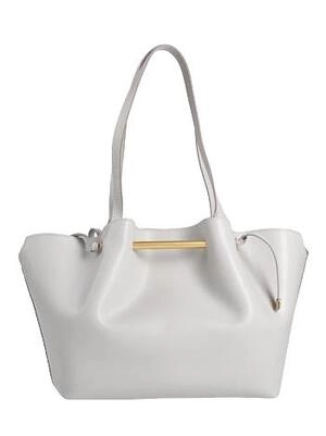 GIANNI CHIARINI GIANNI CHIARINI Light Grey Leather Shoulder Bag With Appliqué Light Grey