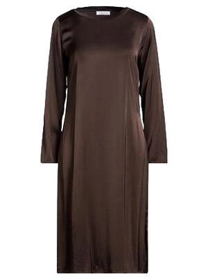 DANIELE FIESOLI Midi Dress In Chocolate Viscose And Elastane - Brown