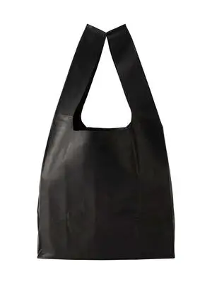 Our Legacy Leather Grocery Bag Tote - Black