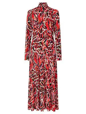 Proenza Schouler White Label Mabel Printed Jersey Maxi Dress - Red
