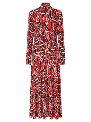 Proenza Schouler White Label Mabel Printed Jersey Maxi Dress - Red
