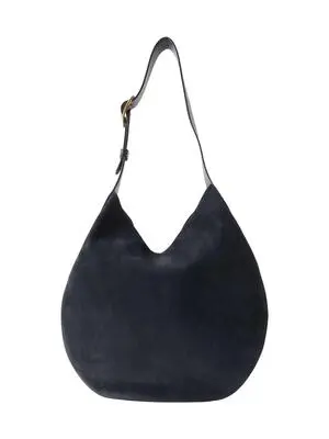 NILI LOTAN Jagger Suede Shoulder Bag - Navy