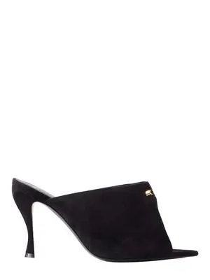 Balenciaga Midnight City Studded Suede Mule - Black
