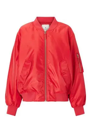 ANINE BING Leon Shell Bomber Jacket - Red