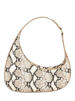 Jw Pei Harlee Snake Embossed Shoulder Bag - Brown
