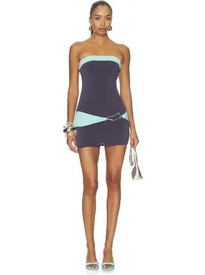 TIGER MIST Eos Color Blocked Mini Dress - Blue