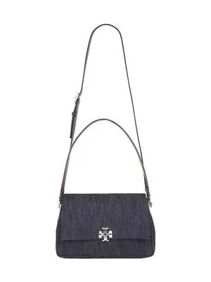 Tory Burch Tory Burch Charlie Denim Shoulder Bag Midnight