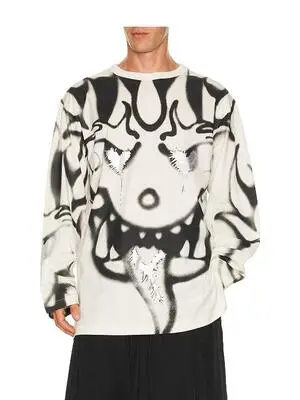 Y3 Graphic Long Sleeve T-shirt - Cloud White