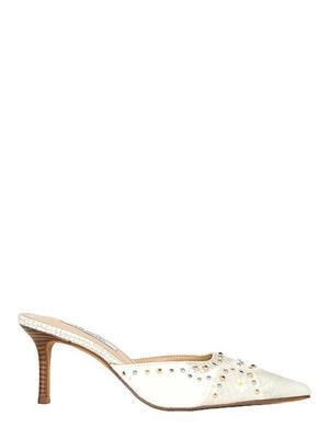 Steve Madden Alexi Embellished Stiletto Mules - Bone Multi