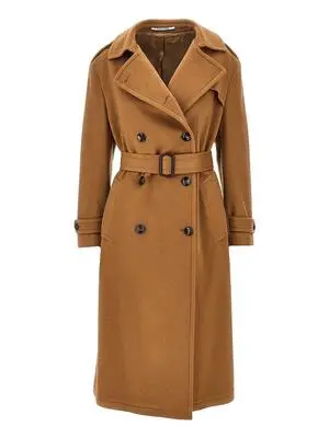 Tagliatore Bonny Cashmere Trench Coat - Brown
