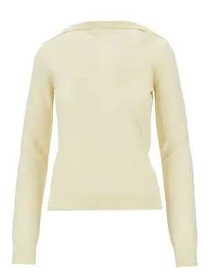 Loewe Merino Wool Boat-neck Sweater With Anagram Embroidery - Yellow