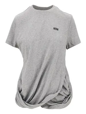 Loewe Draped Jersey T-shirt - Grey