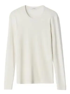 LEMAIRE Ribbed Long-sleeve Jersey Top - Light Frost Color